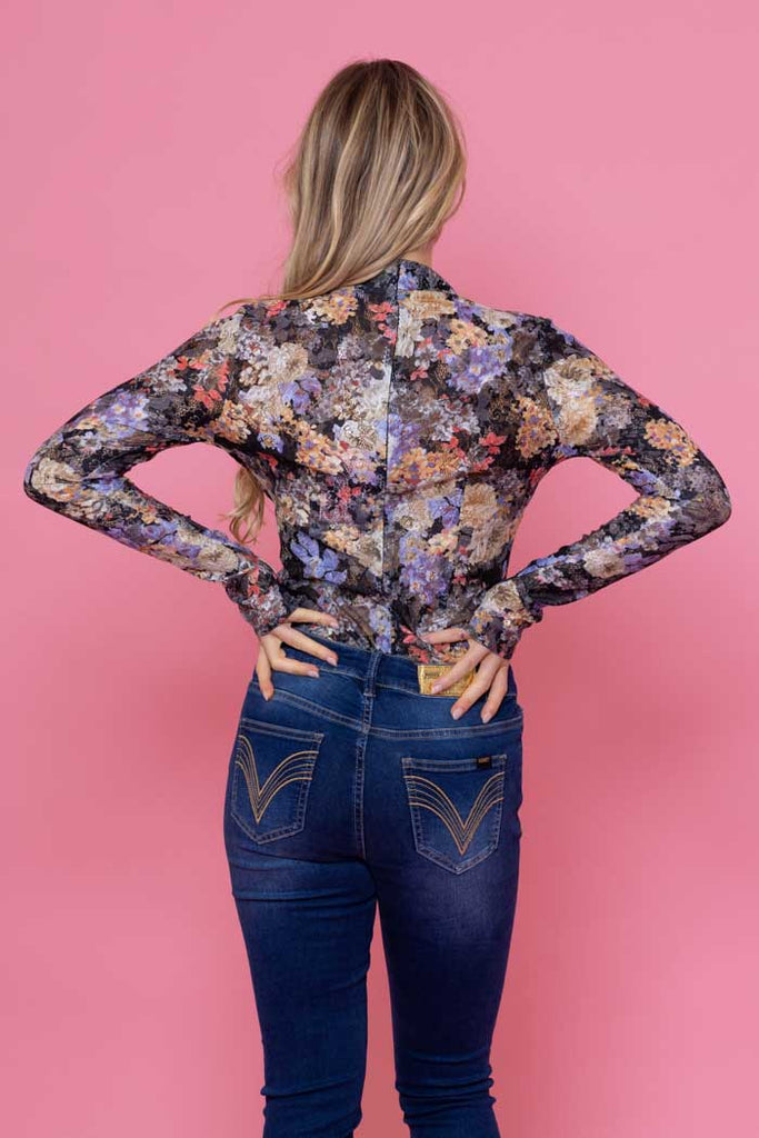 Buy Beau Lace Top Black Floral by Augustine online - Augustine