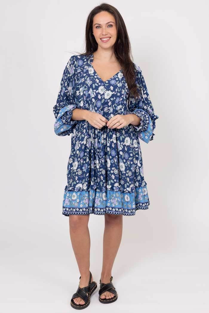 Ebony Dress Navy Floral – Augustine