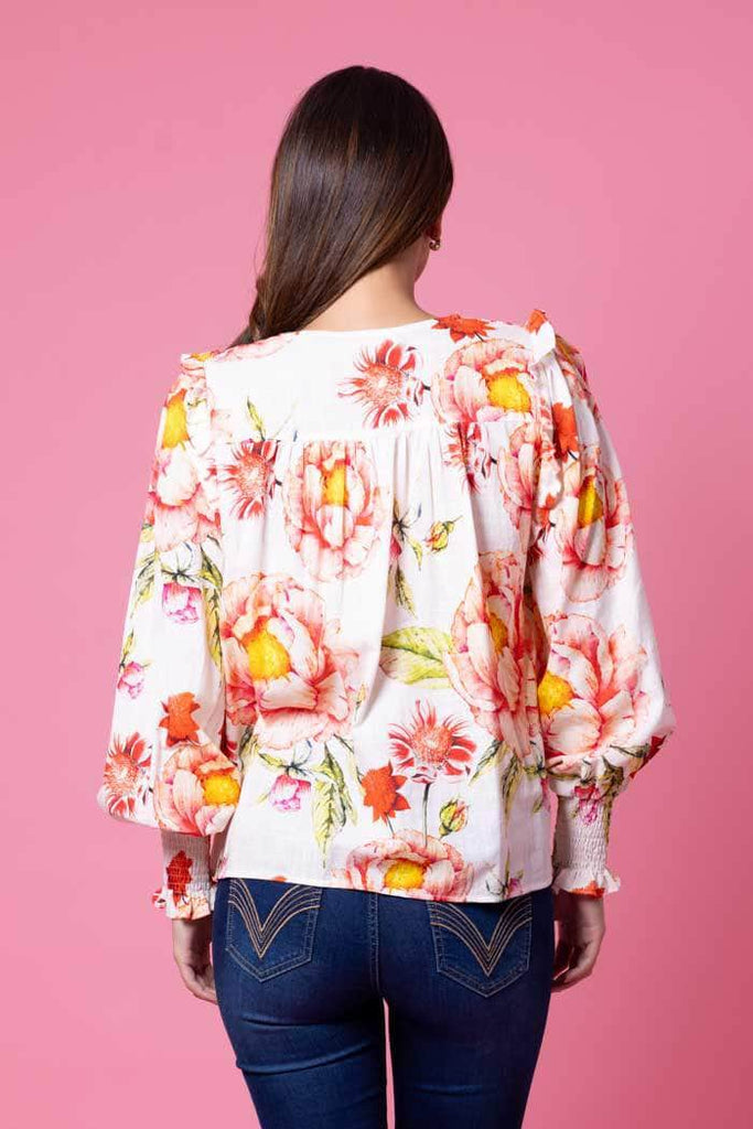 Buy Priscilla Blouse Peony Peach by Augustine online - Augustine