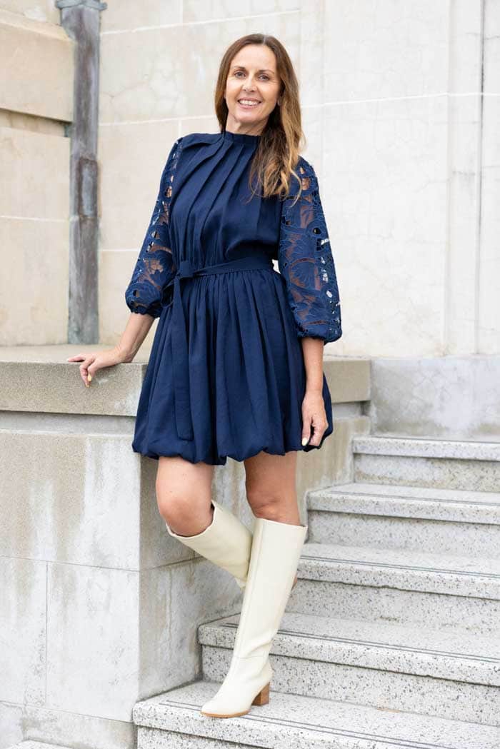 Saco Mini Dress Navy – Augustine