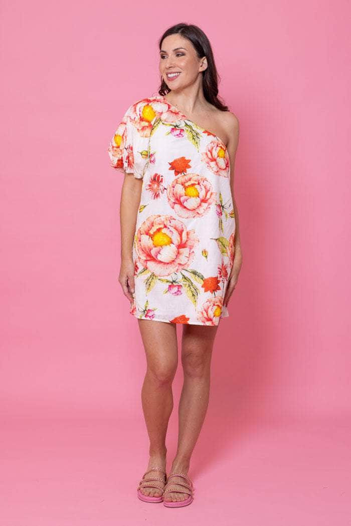 Bailey Dress Peony Peach – Augustine