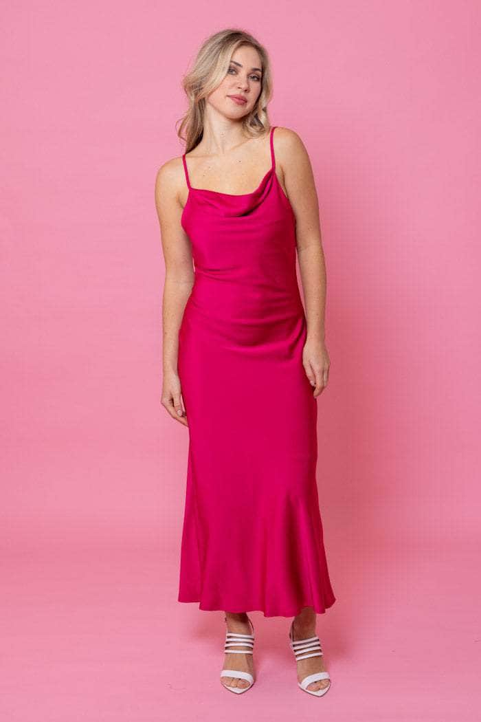 Blake Dress Cerise Pink – Augustine