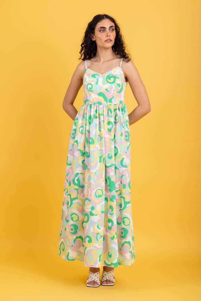Danika Maxi Dress Pastels – Augustine