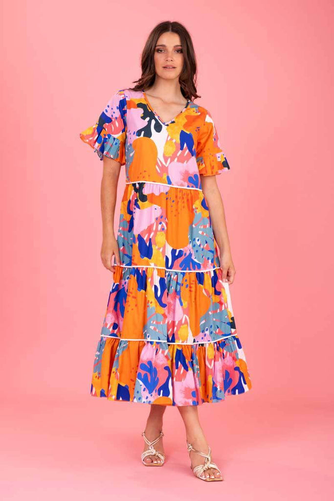 Buy Emelia Midi Dress Bright Print by Charlo online - Augustine