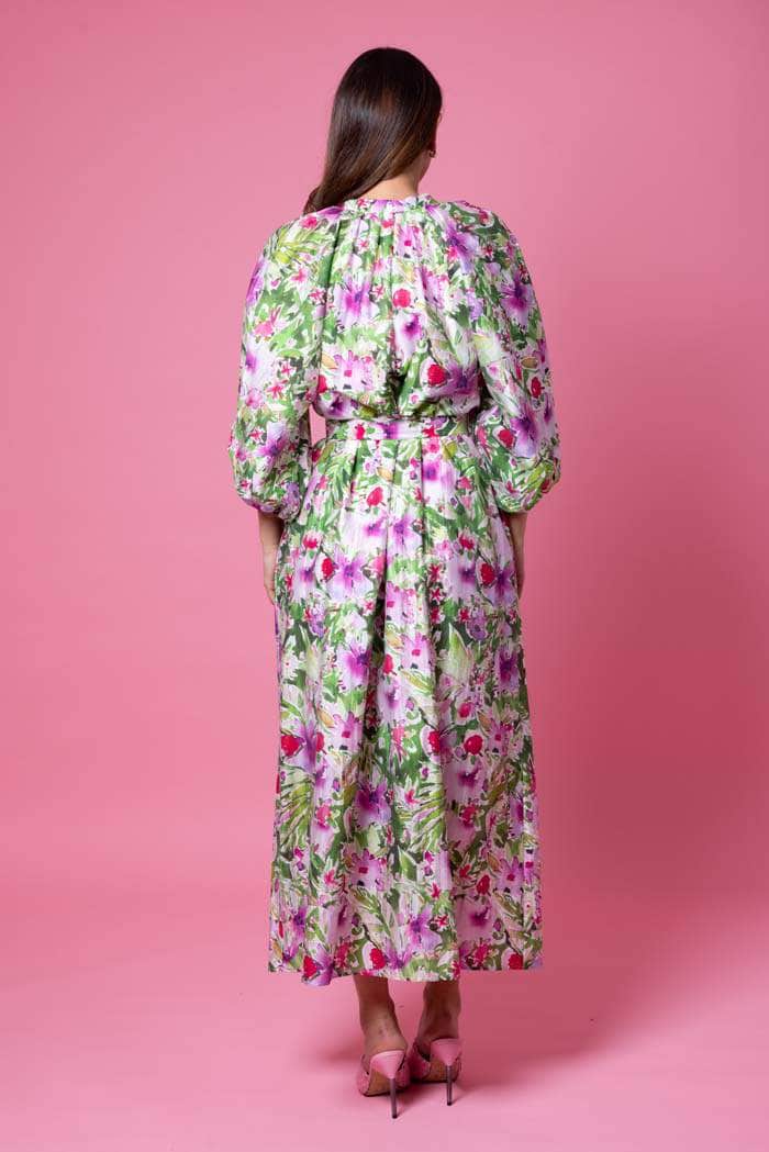 Jodene Dress Green Floral – Augustine