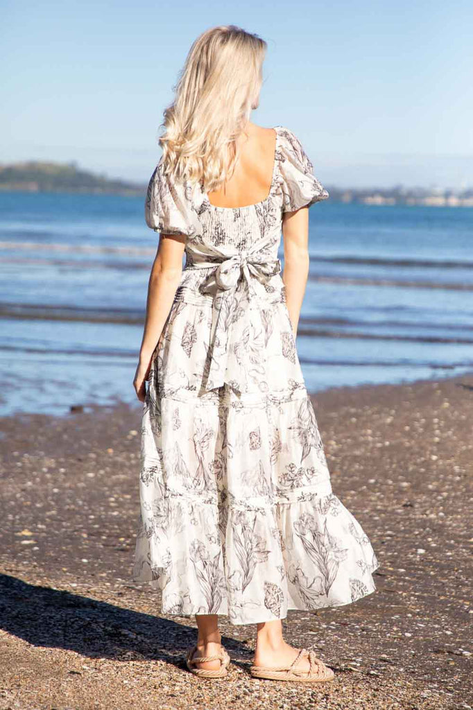 Buy Manila Maxi Dress White / Black Shell by The Bay online - Augustine