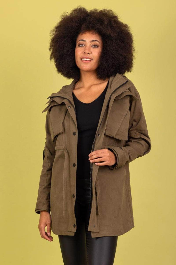 Buy Maverick Utility Jacket Khaki by Amaya online - Augustine
