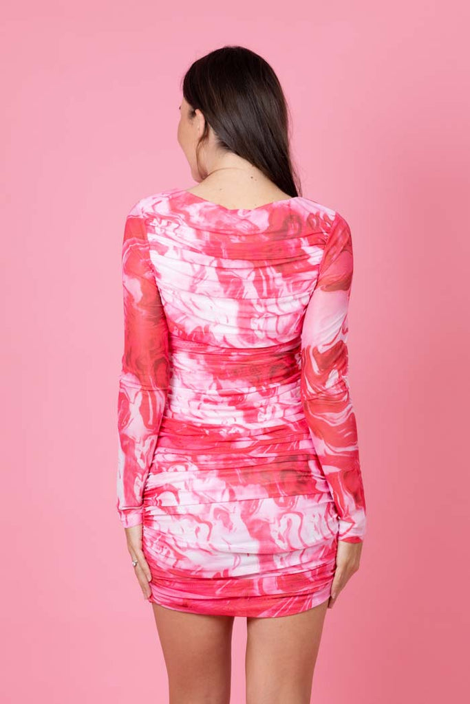 Buy Megan Mini Dress Pink Floral by Augustine online - Augustine