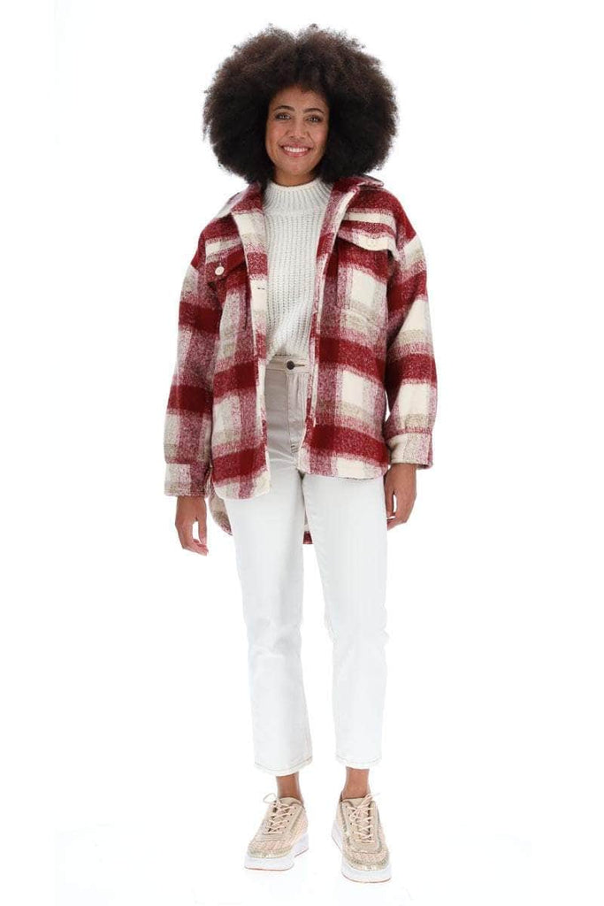 Buy Michelle Shacket Burgundy by Charlo online - Augustine