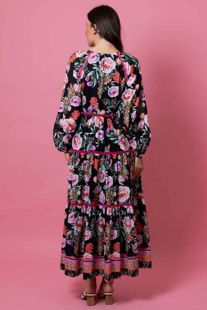 Buy Luca Maxi Dress Black Floral by Augustine online - Augustine