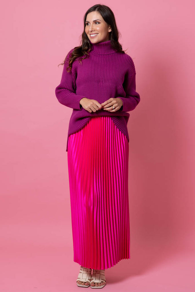 Buy Toni Pleated Skirt Hot Pink by Augustine online - Augustine