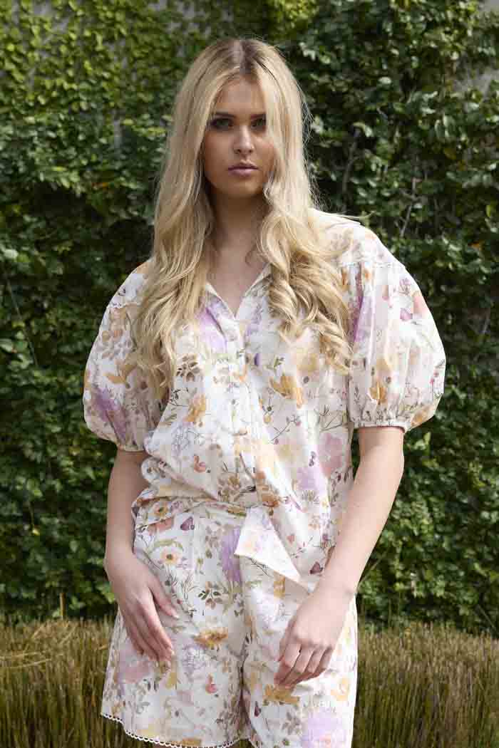 Gilly White Floral Shirt – Augustine