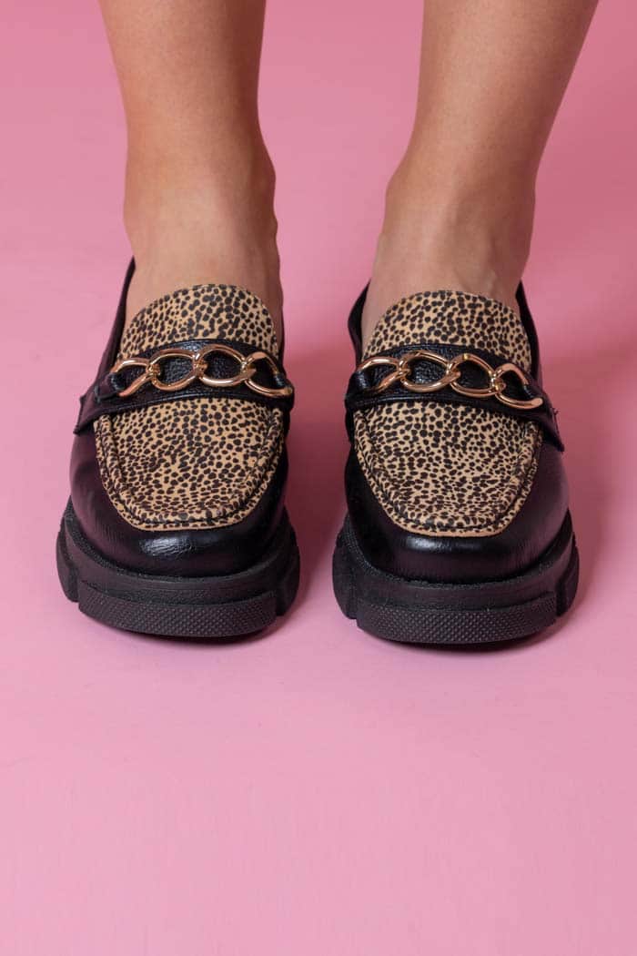 Tania Loafer Black Leopard – Augustine
