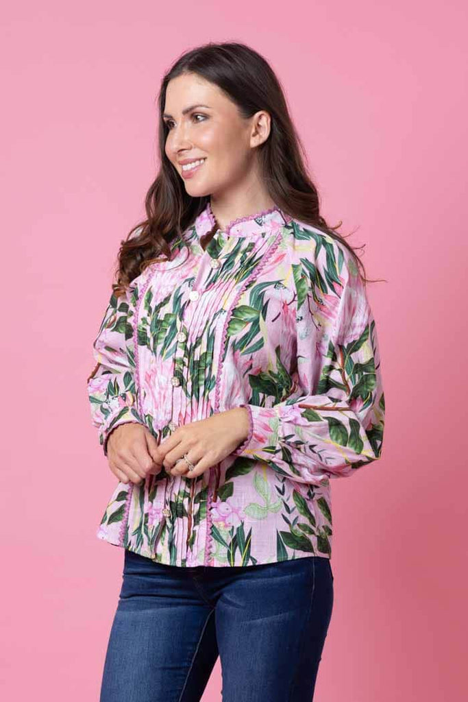 Buy Valentina Shirt Protea Pink by Augustine online - Augustine