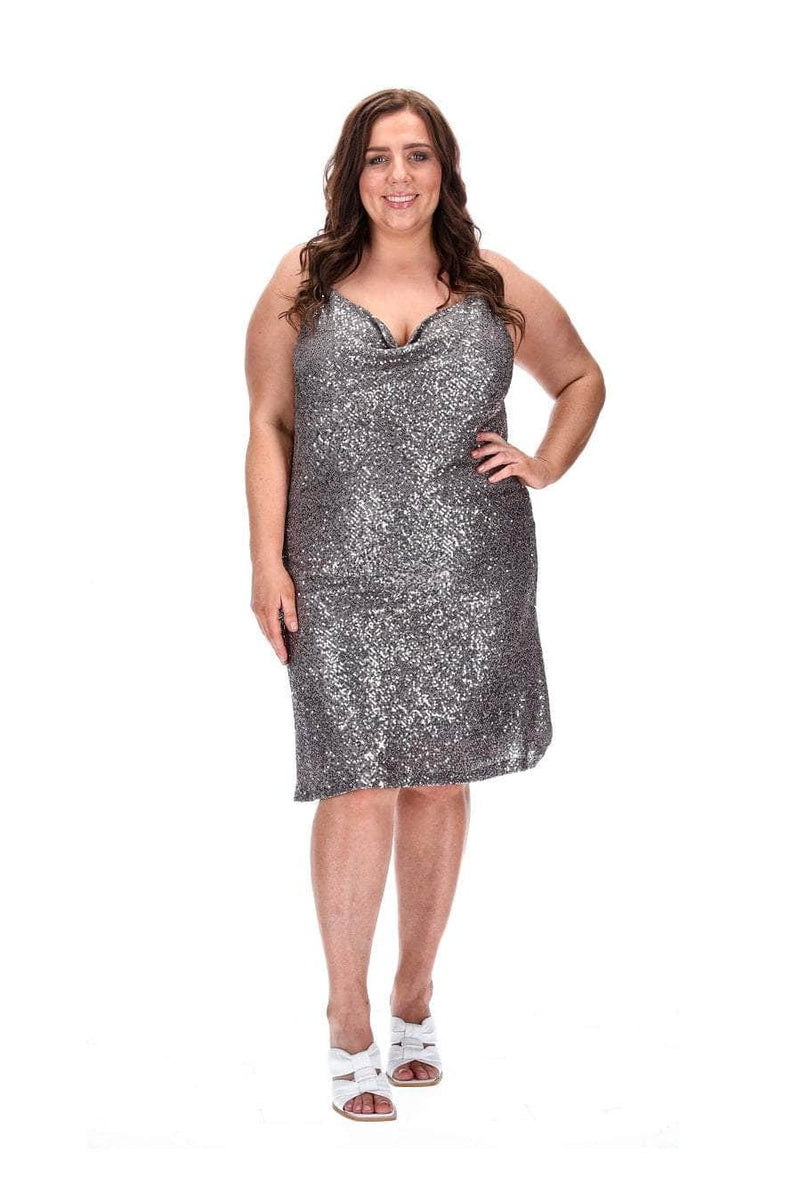 Pia Party Sequin Dress Silver – Augustine