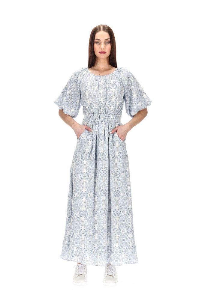 Buy Ruth Midi Dress Blue Vintage by Amaya online - Augustine
