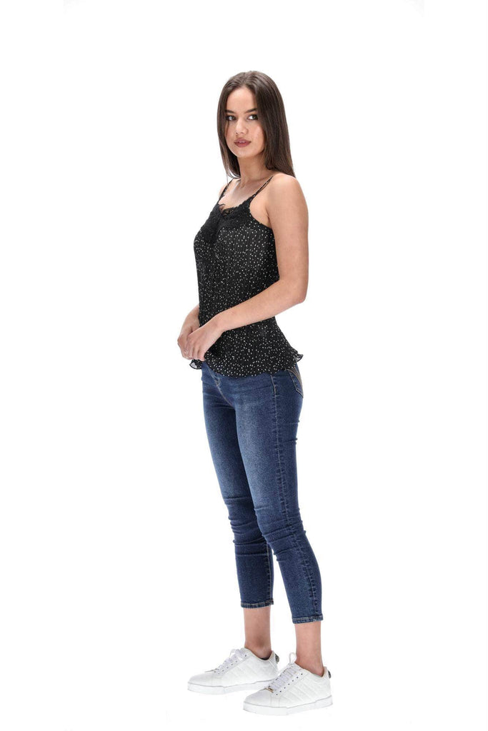 Buy Arianna Singlet Black by Pretty Basic online - Augustine