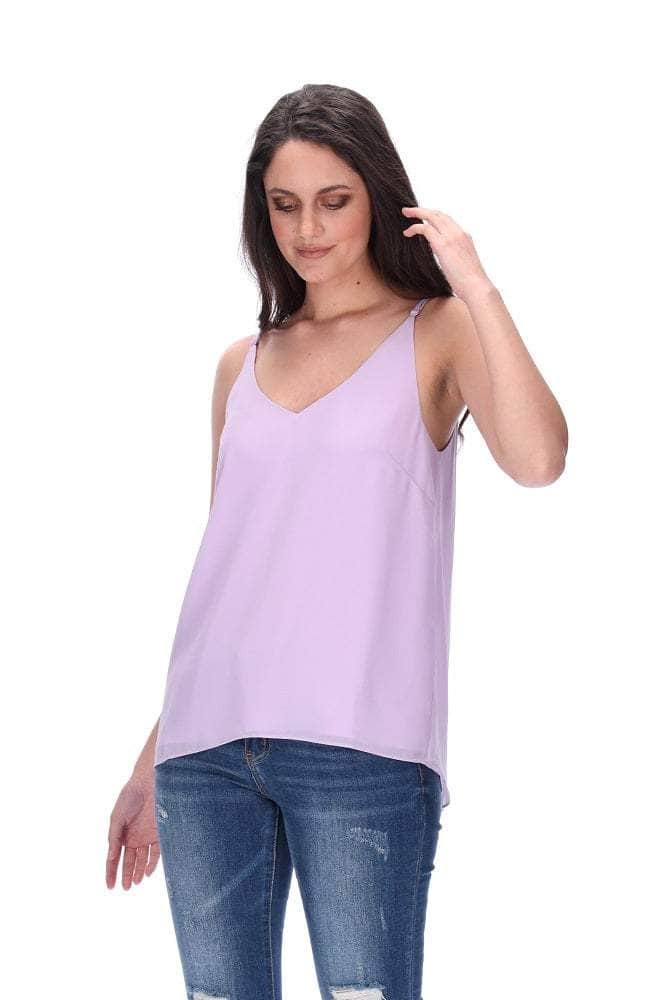 Buy Hadley Singlet Lilac by Pretty Basic online - Augustine