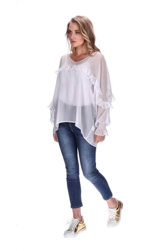 Buy Isla Top White by Pretty Basic online - Augustine