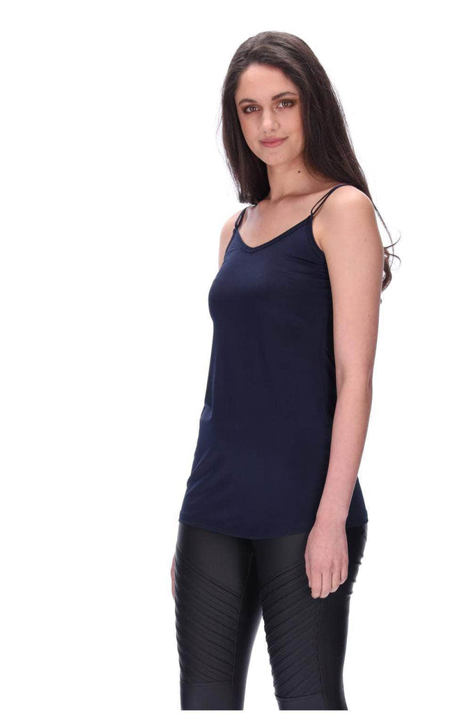 Buy Navy Slip Short by Pretty Basic online - Augustine